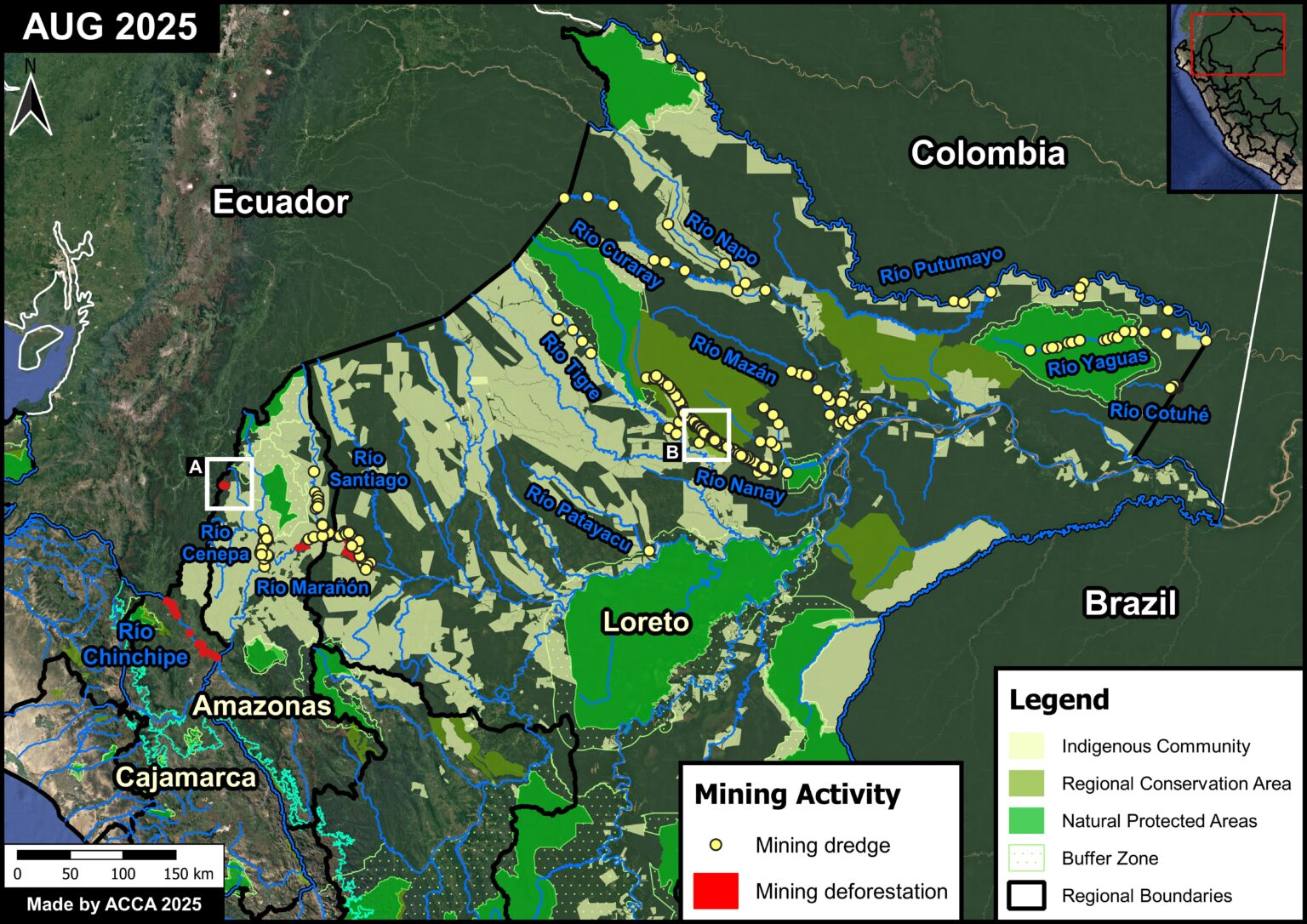 MAAP #233: Current situation of gold mining in the Peruvian Amazon - MAAP